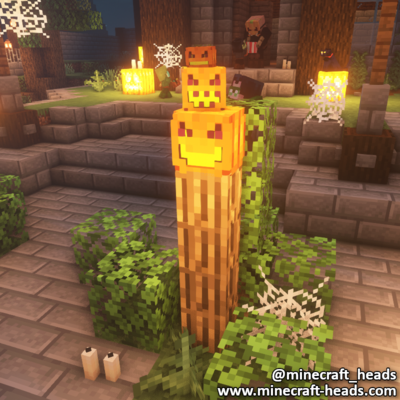 Stack of Pumpkins on Pole II - Minecraft-Heads.com