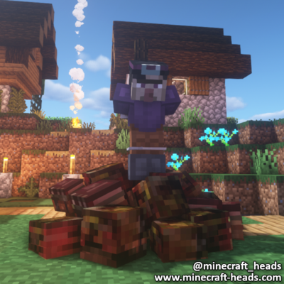 Handcuffed Witch on Bonfire - Minecraft-Heads.com