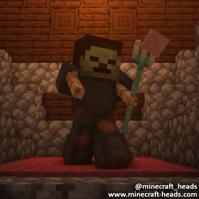Zombie with Trident - Minecraft-Heads.com