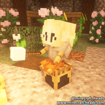 Girl roasting marshmallows - Minecraft-Heads.com