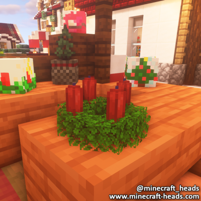 Advent Wreath (red) - Minecraft-Heads.com