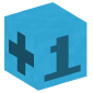 Cyan Plus One - Minecraft-Heads.com
